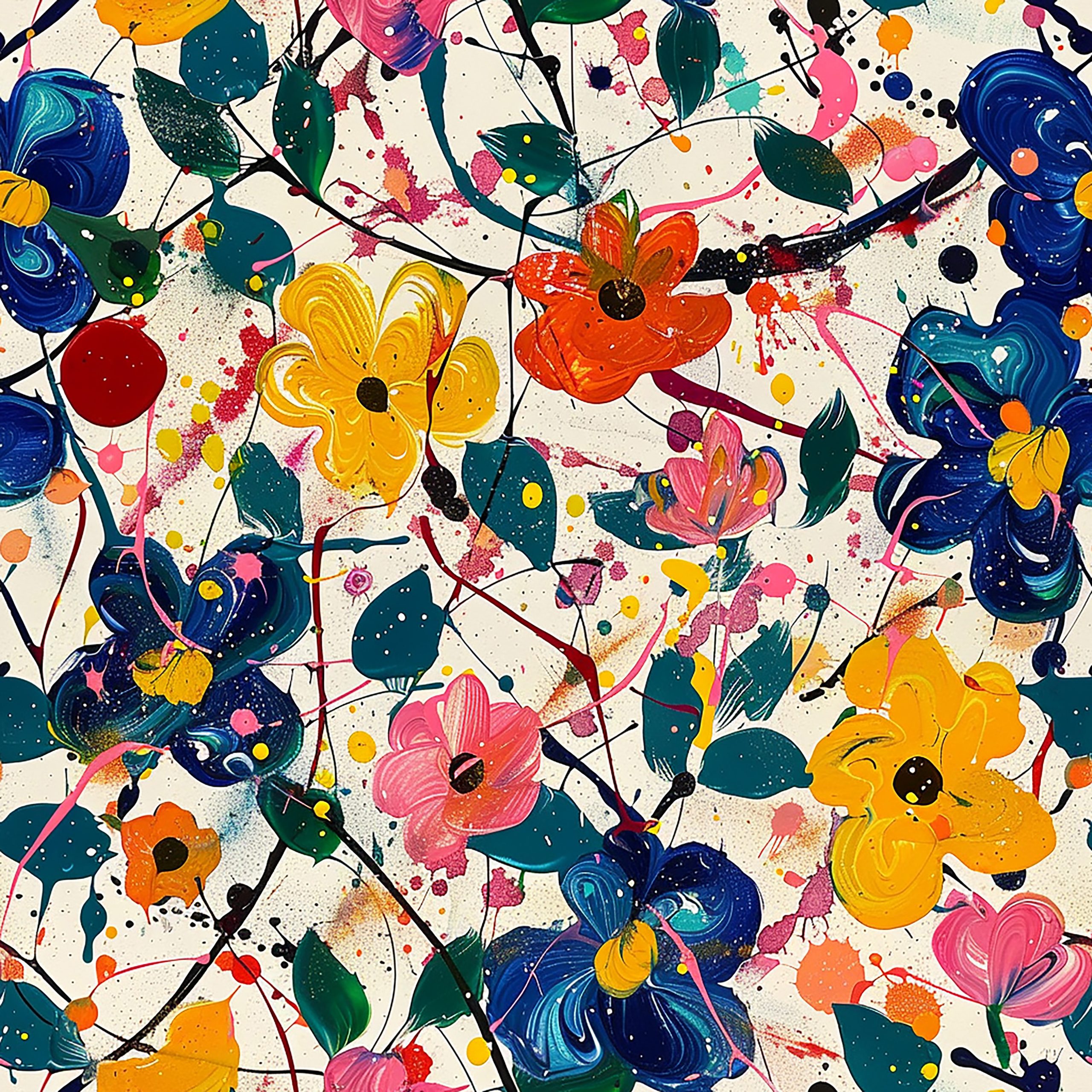 Splatter Flowers – Cat-Ha-Rina Creations