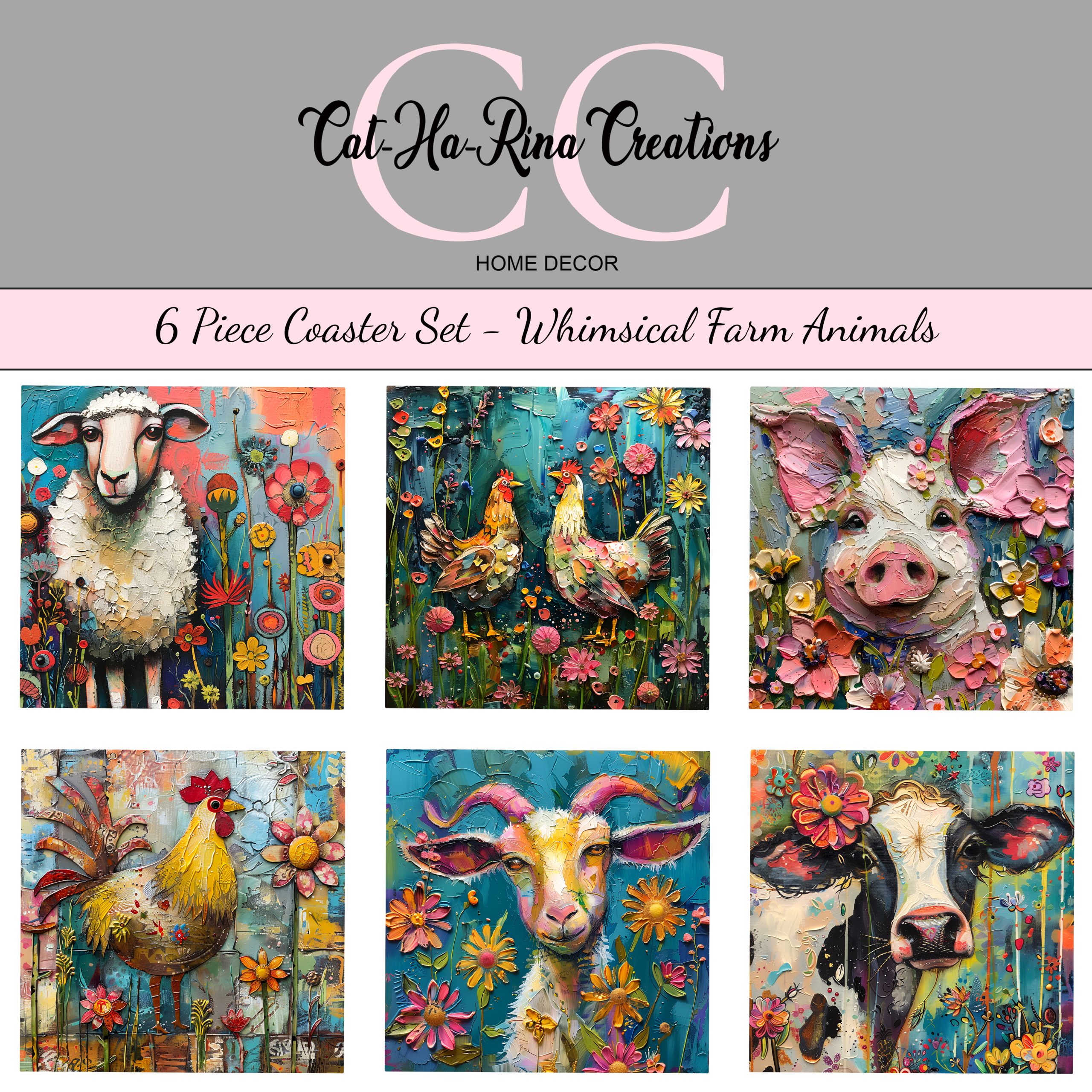Whimsical Farm Animals – Cat-Ha-Rina Creations